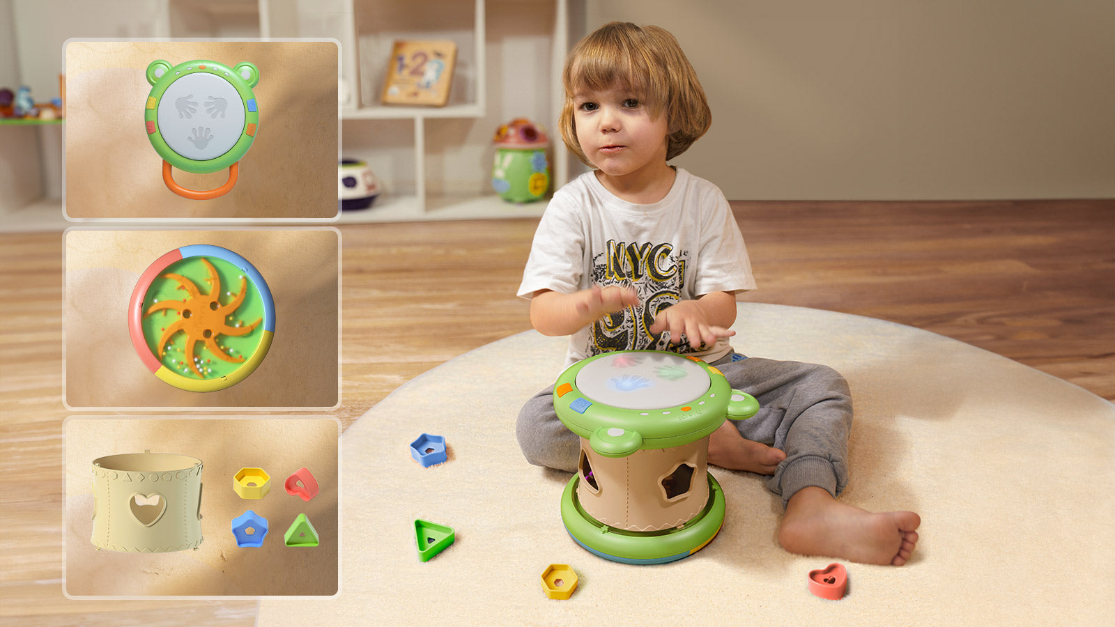 8 Benefits of Hand Drum Toy for Babies – Tumama Kids