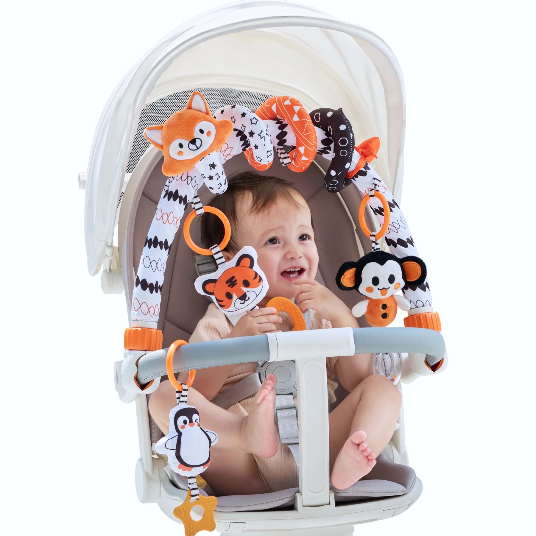 High Contrast Baby Arch Toy & Spiral Car Seat Toys Set - Tumama Kids